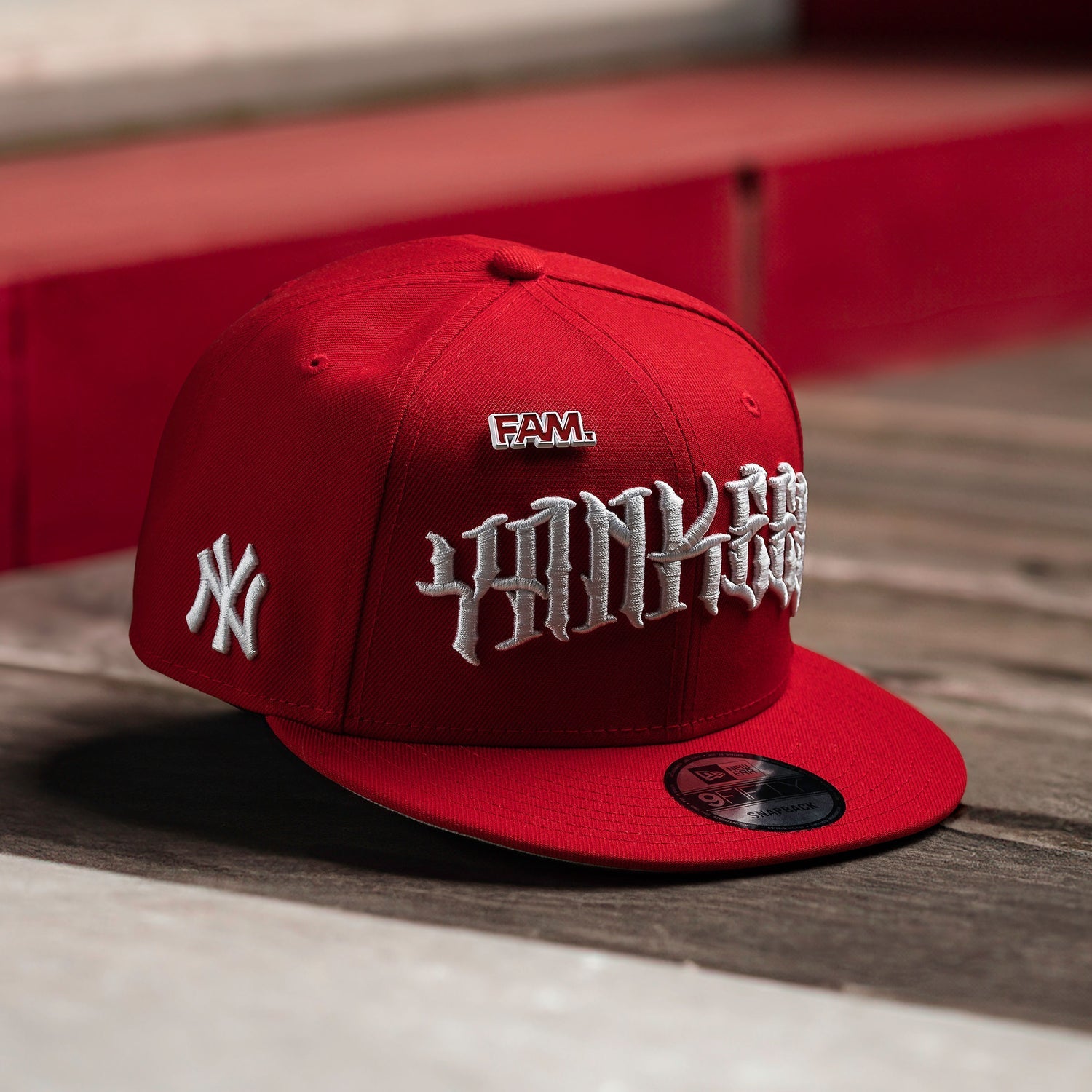FAM Exclusive — New York Yankees MLB Scarlet Grey UV 9FIFTY Adjustable ...
